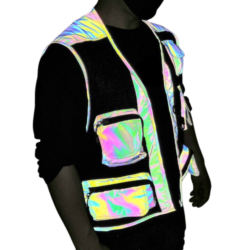 Holographic Techwear Vest – ReflectiveClo
