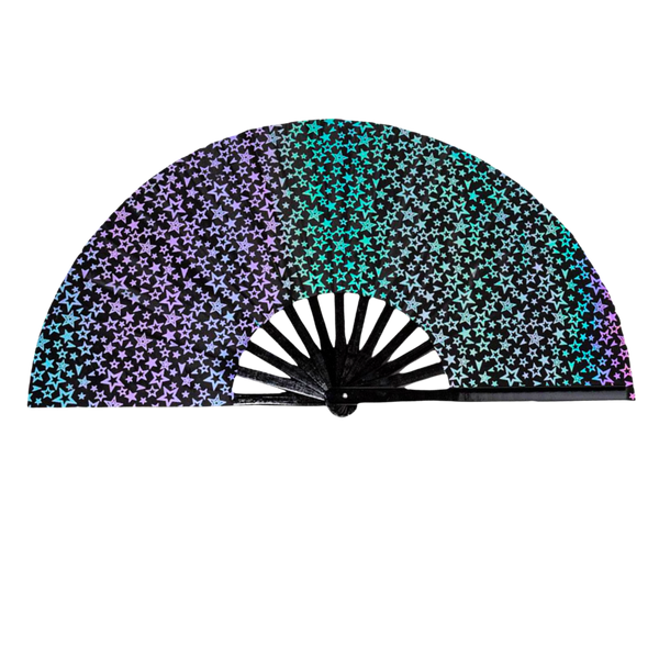 Holographic Rave Fan "Stars" – ReflectiveClo