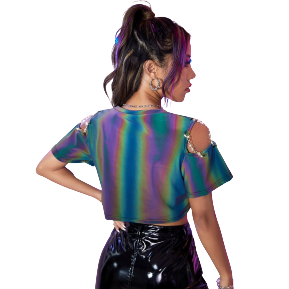 Holographic Crop Top – ReflectiveClo