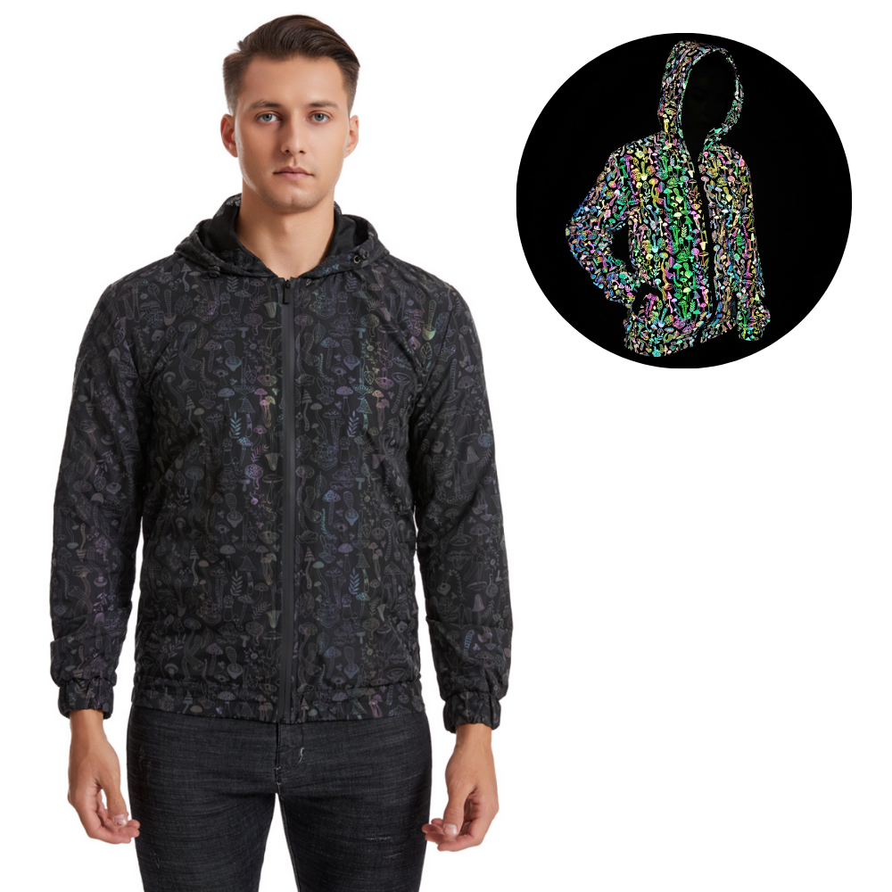 Holographic Jacket "Shrooms" – ReflectiveClo