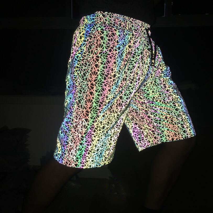 Holographic Shorts "Web Pattern" – ReflectiveClo