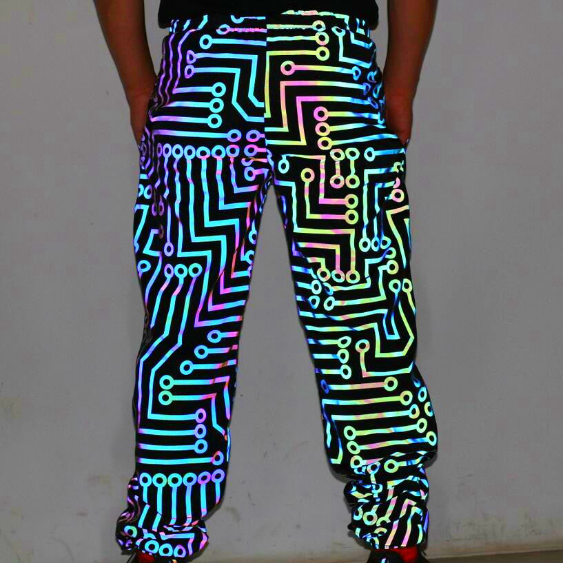 Holographic Pants "Circuit" – ReflectiveClo