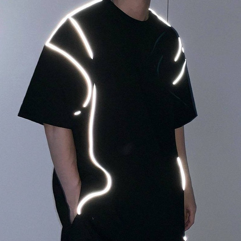 Reflective T-Shirt "Lines" – ReflectiveClo