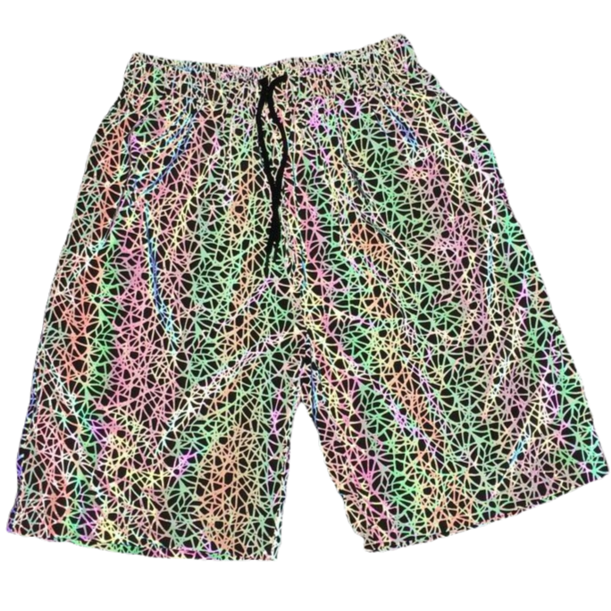 Holographic Shorts "Web Pattern" – ReflectiveClo